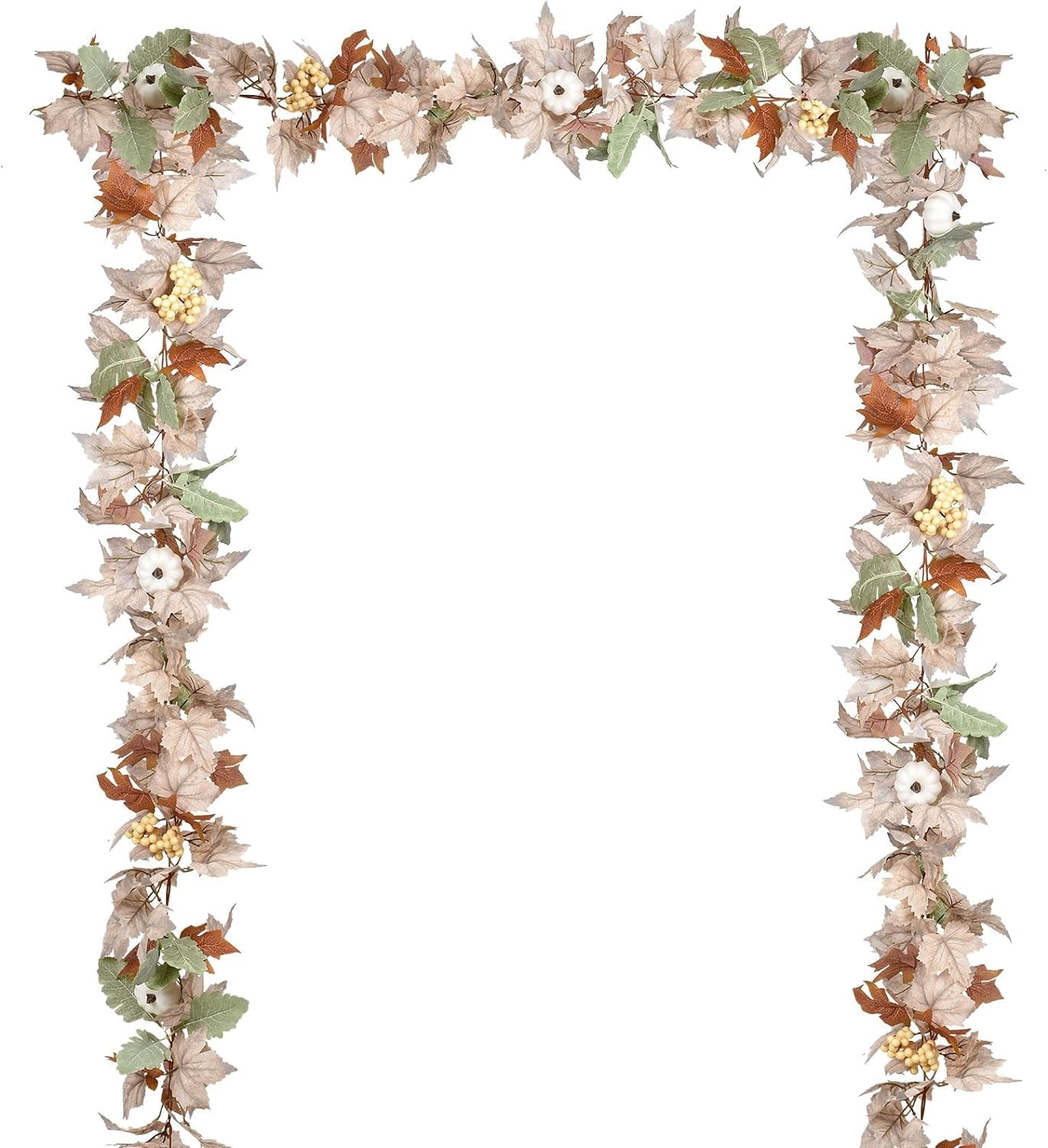Muchenggift Fall Garland Maple Leaf, Artificial Autumn Foliage ...