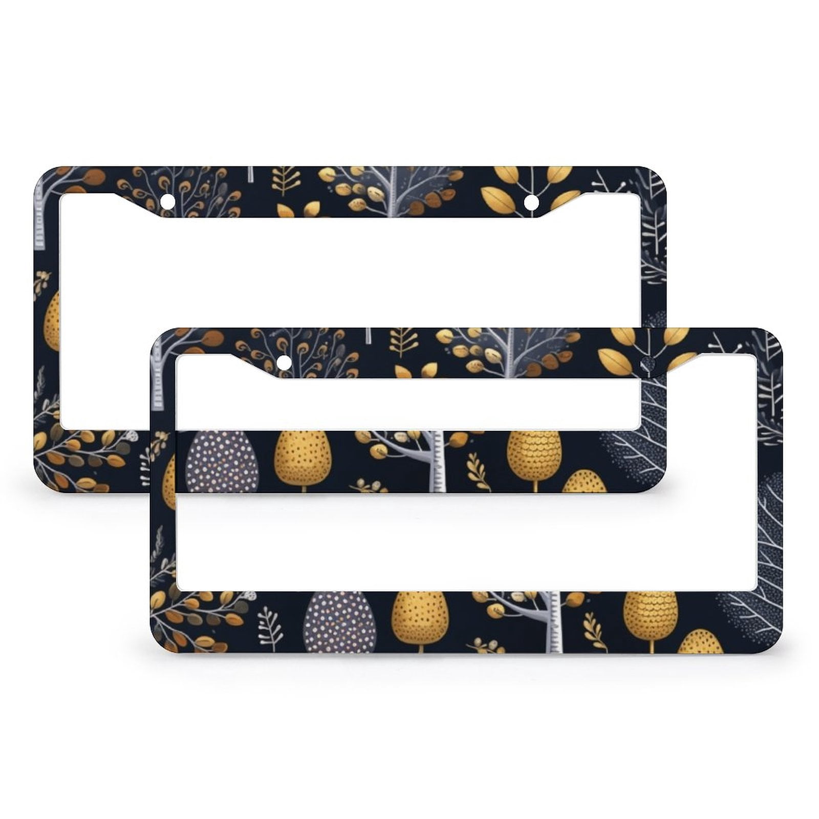 2 Pack Fall Hello Lovely Living License Plate Frame Fallen Leaves ...