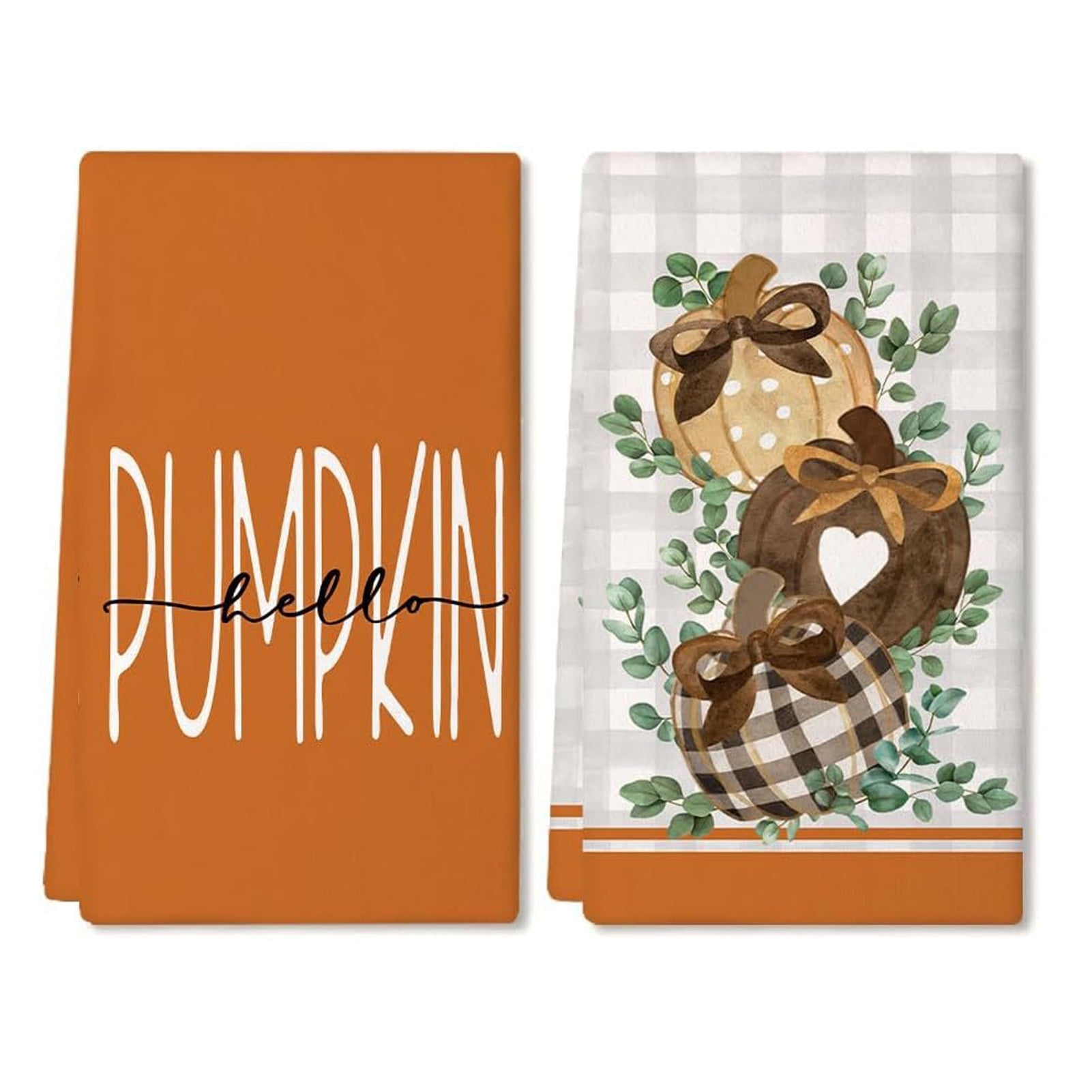 2 Pack Fall Kitchen Towels Dish Towels, 16x24 Inch Seasonal Cloth Tea ...
