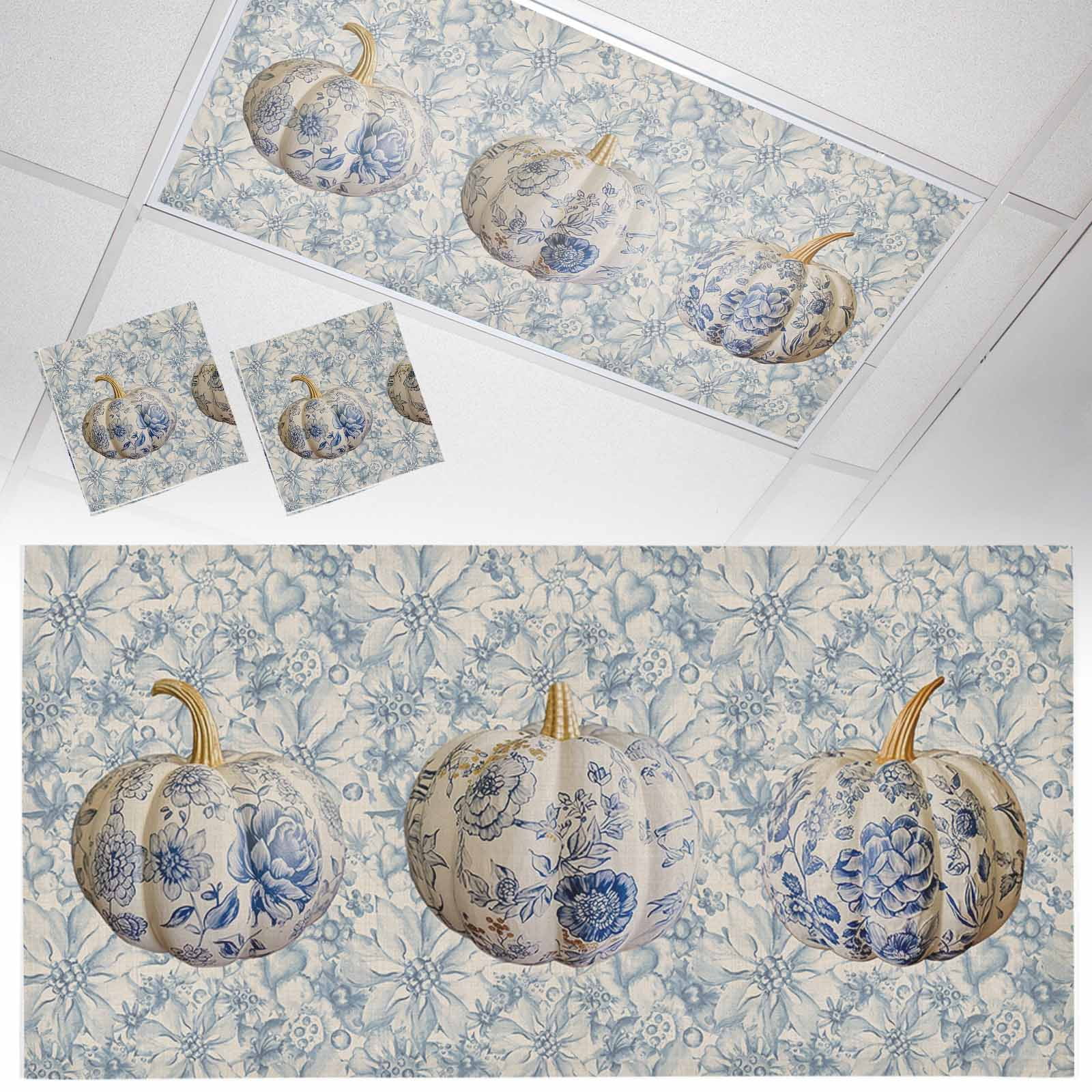 2 Pack Fall Thanksgiving Fluorescent Light Covers for Ceiling Lights ...