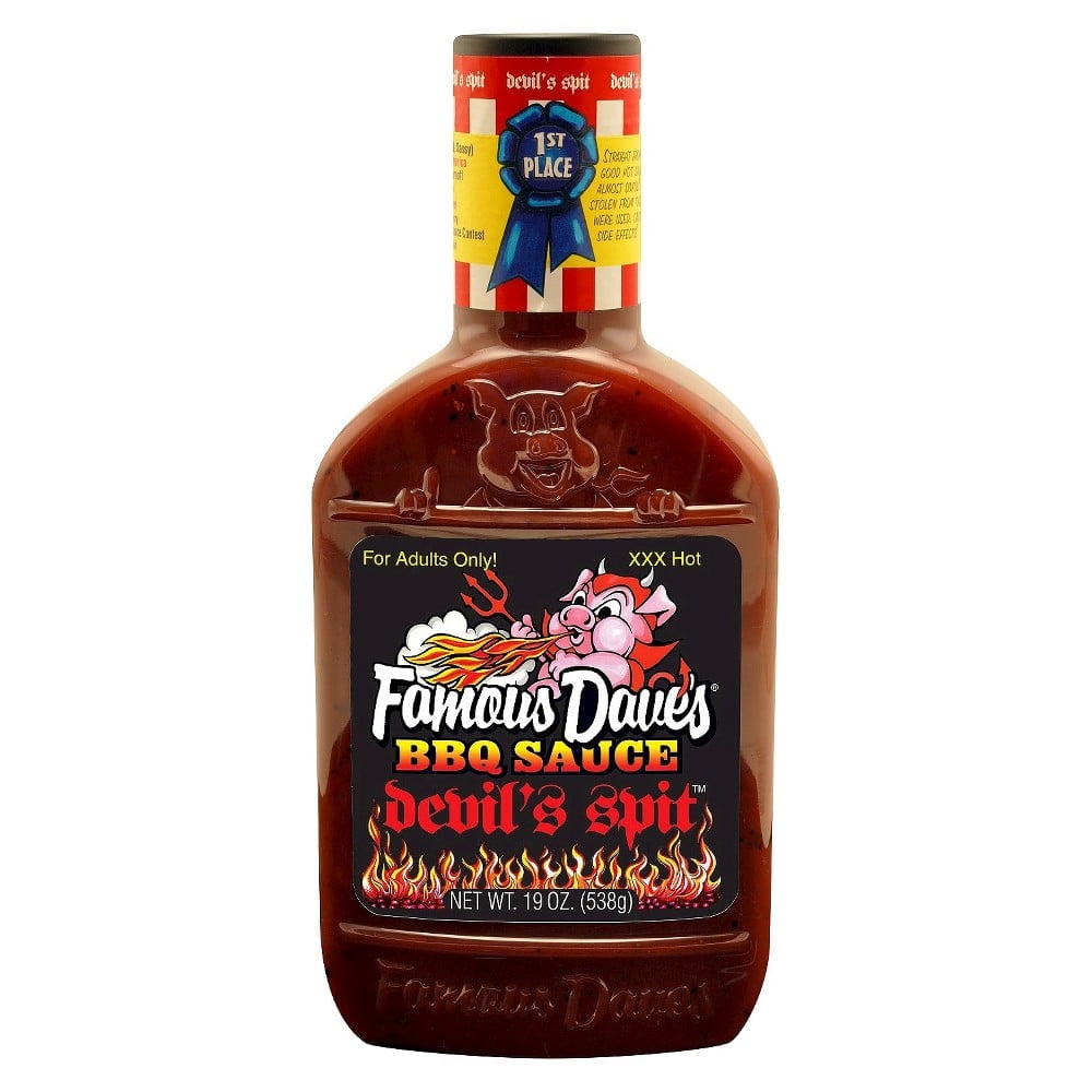 ( 2 Pack ) Famous Dave's Devil Spit Barbeque Sauce - 19oz - Walmart.com
