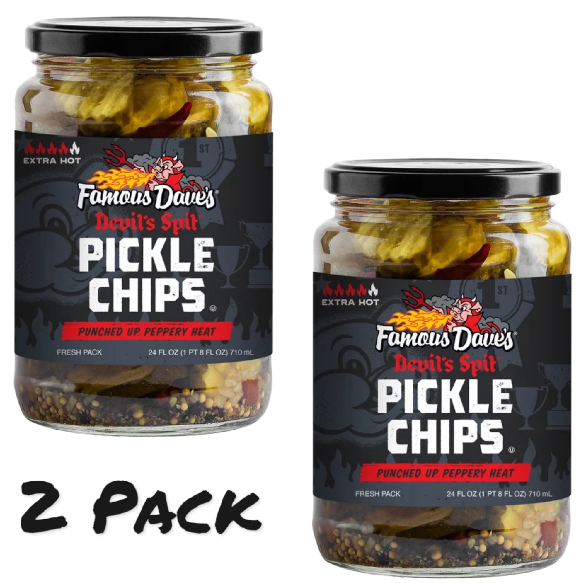 ( 2 Pack ) Famous Dave's Devil's Spit™ Pickle Chips, 24 fl oz Jar ...