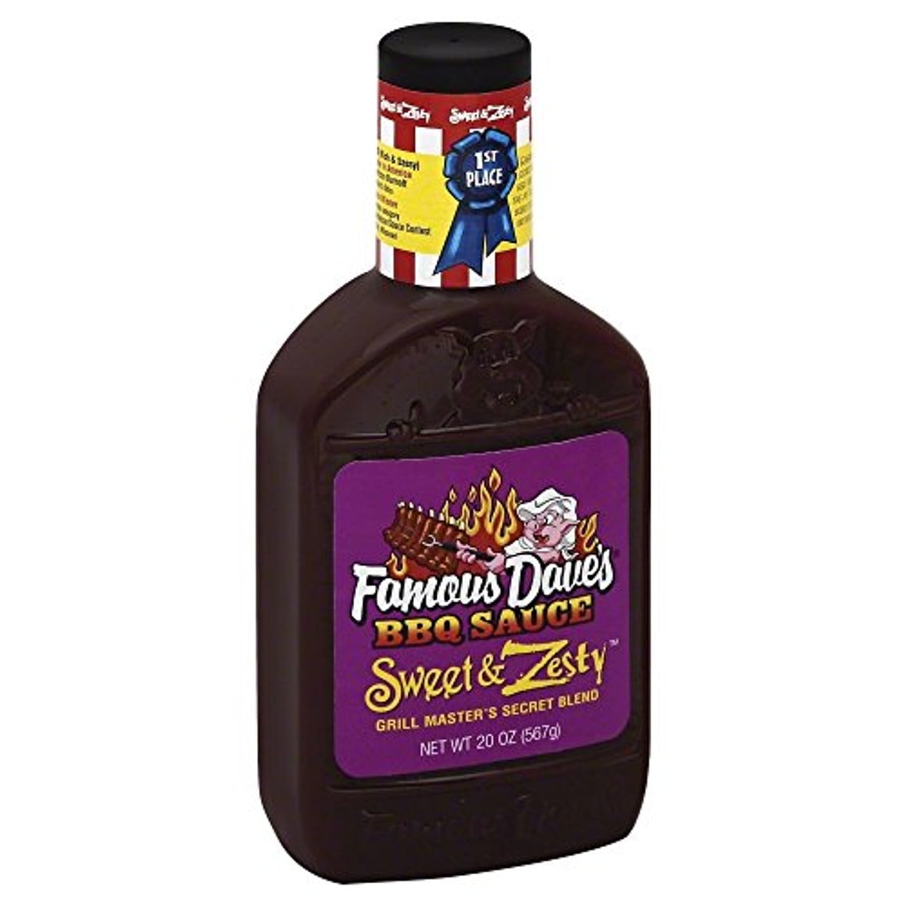 ( 2 Pack ) Famous Dave's Sweet & Zesty Barbeque Sauce - 20oz - Walmart.com