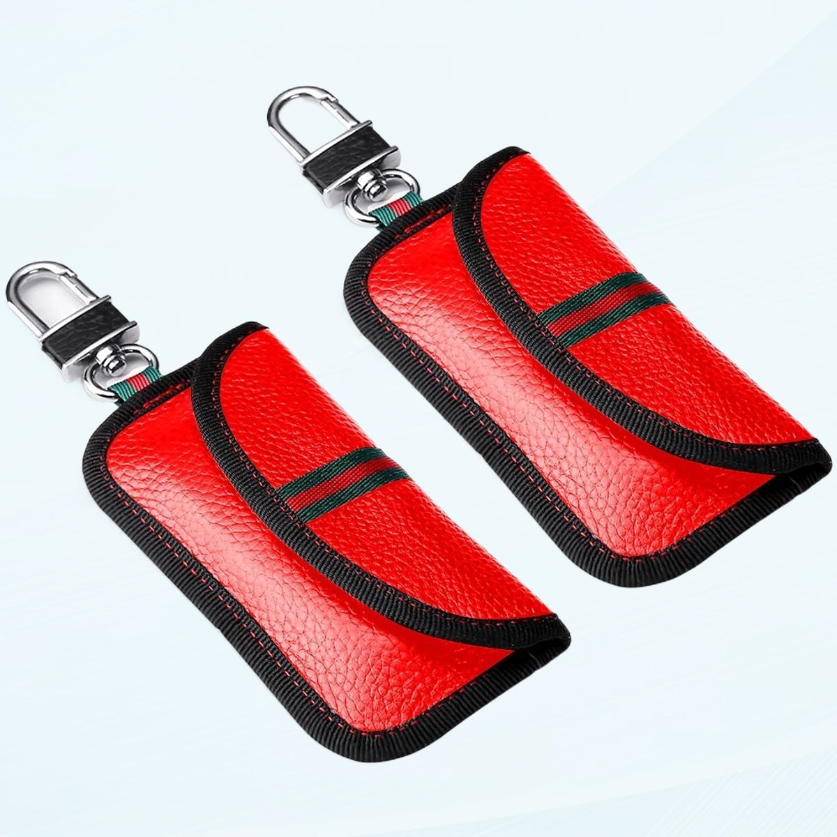 2 Pack Faraday Bag for Car Key Fob, Genuine Leather Car Key RFID Signal ...