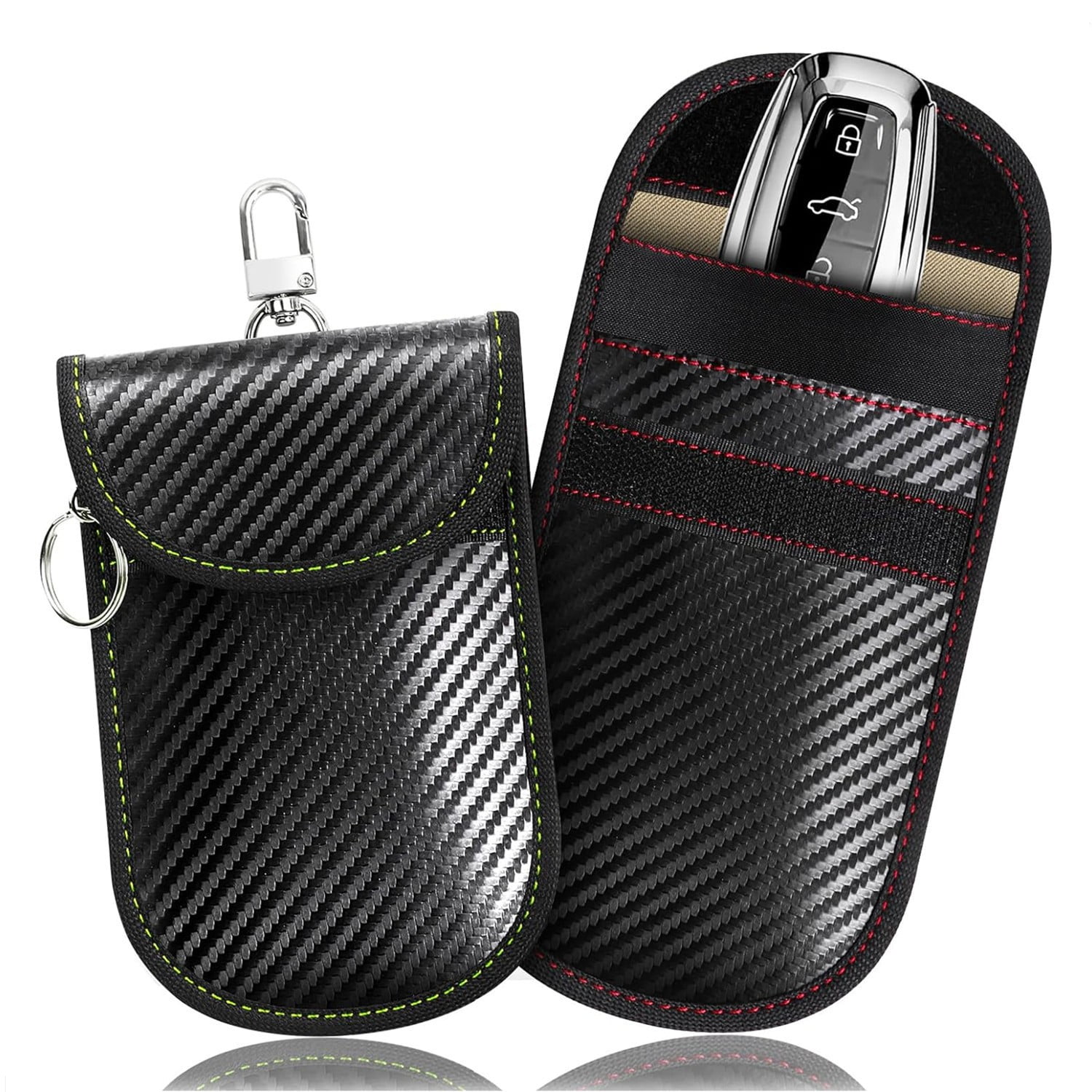 2 Pack Faraday Bag for Key Fob, Faraday Cage Protector, Car RFID Signal ...