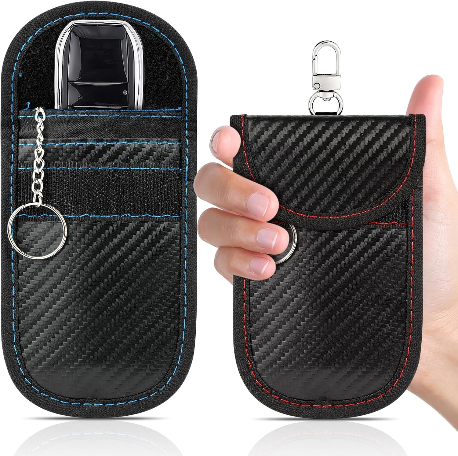 2 Pack Faraday Key Fob Protector, Premium Car RFID Signal Blocking ...