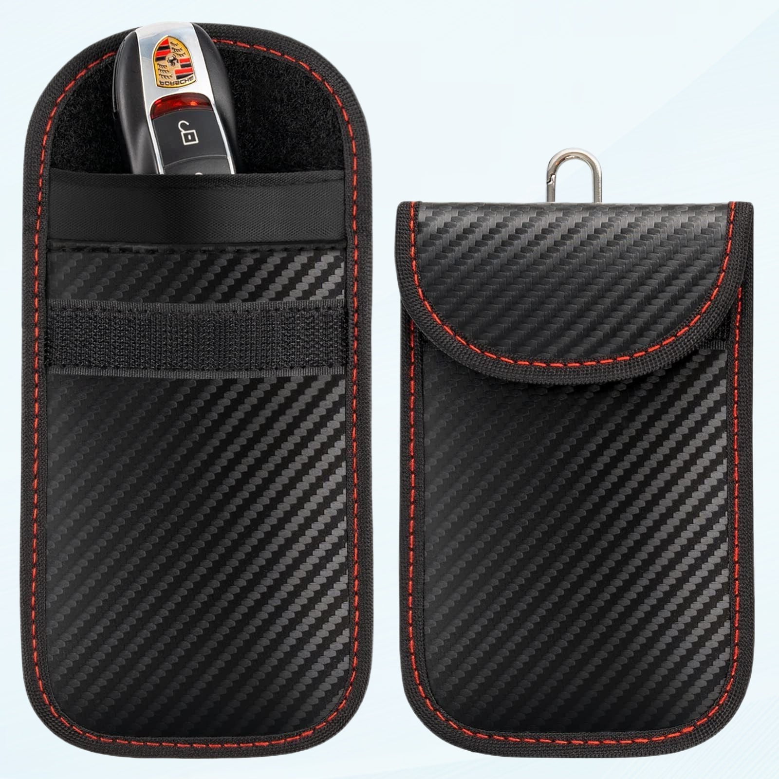 2 Pack Faraday Key Fob Protector, RFID Key Fob Protector Pouch, RFID ...