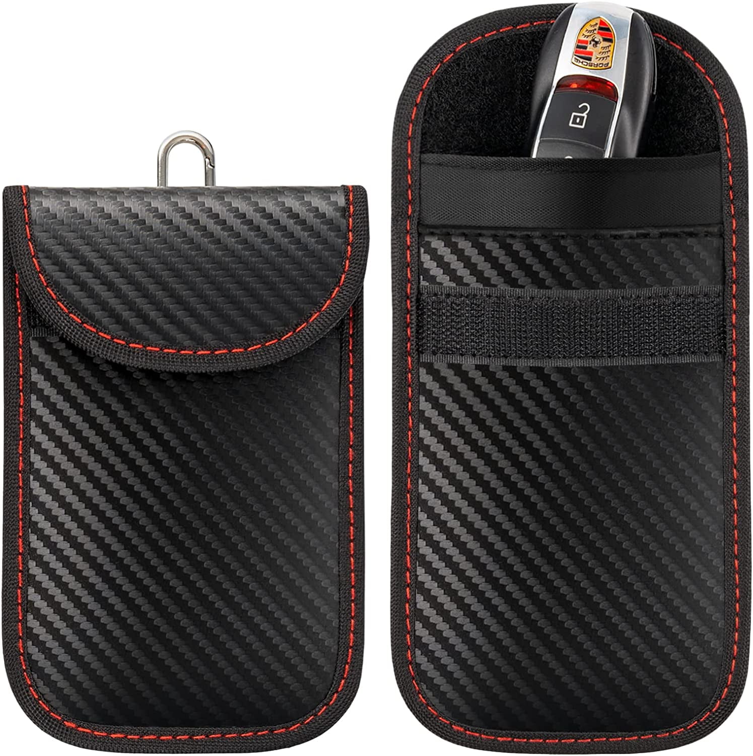 2 Pack Faraday Key Fob Protector, Scheam RFID Key Fob Protector Pouch ...