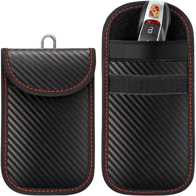 2 Pack Faraday Key Fob Protector, Scheam RFID Key Fob Protector Pouch ...