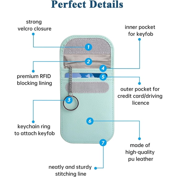 2 Pack Faraday Pouch for Car Keys - Keyless Car Key Signal Blocker ...