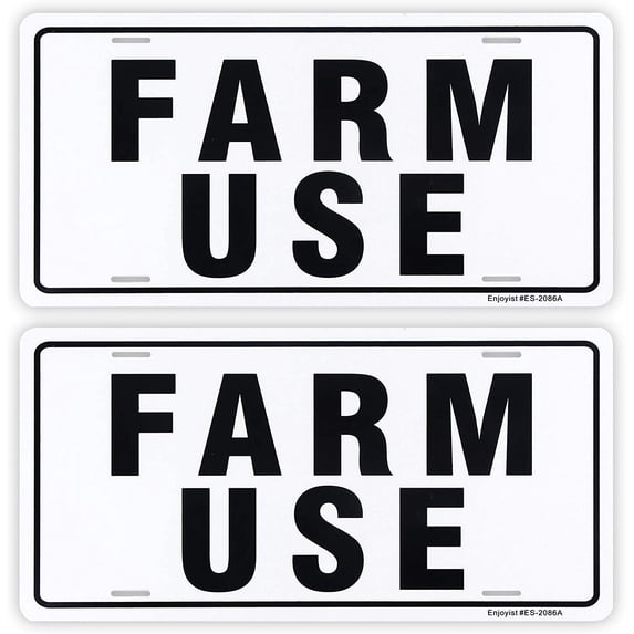 2-Pack Farm Use Id Tag Sign,12"x 8" Aluminum Reflective Sign Rust Free ...