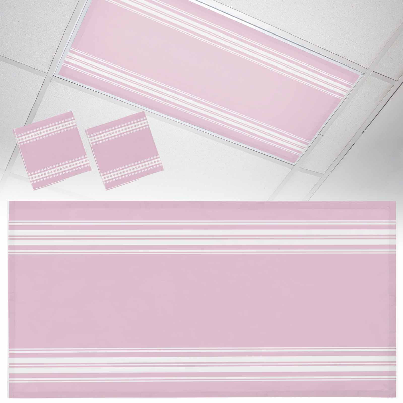 2 Pack Farmhouse Pink Fluorescent Light Covers for Ceiling Lights White ...