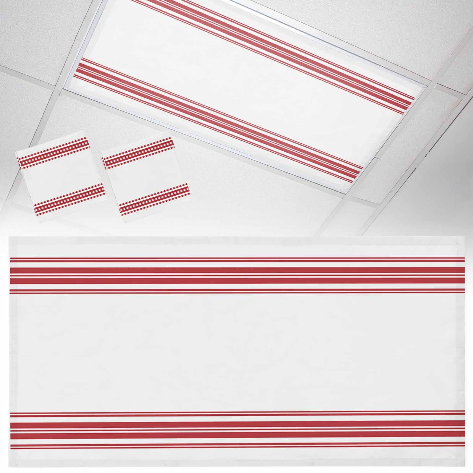 2 Pack Farmhouse Red Fluorescent Light Covers for Ceiling Lights ...