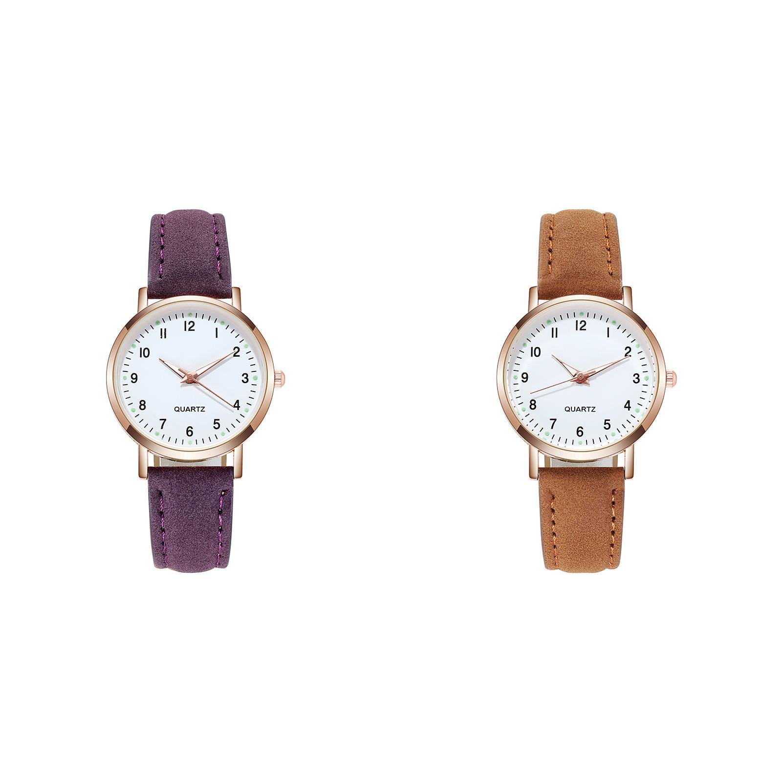 2-Pack,Fashion Sport Ms. Stainless Steel Belt Band Quartz Analog Wrist ...