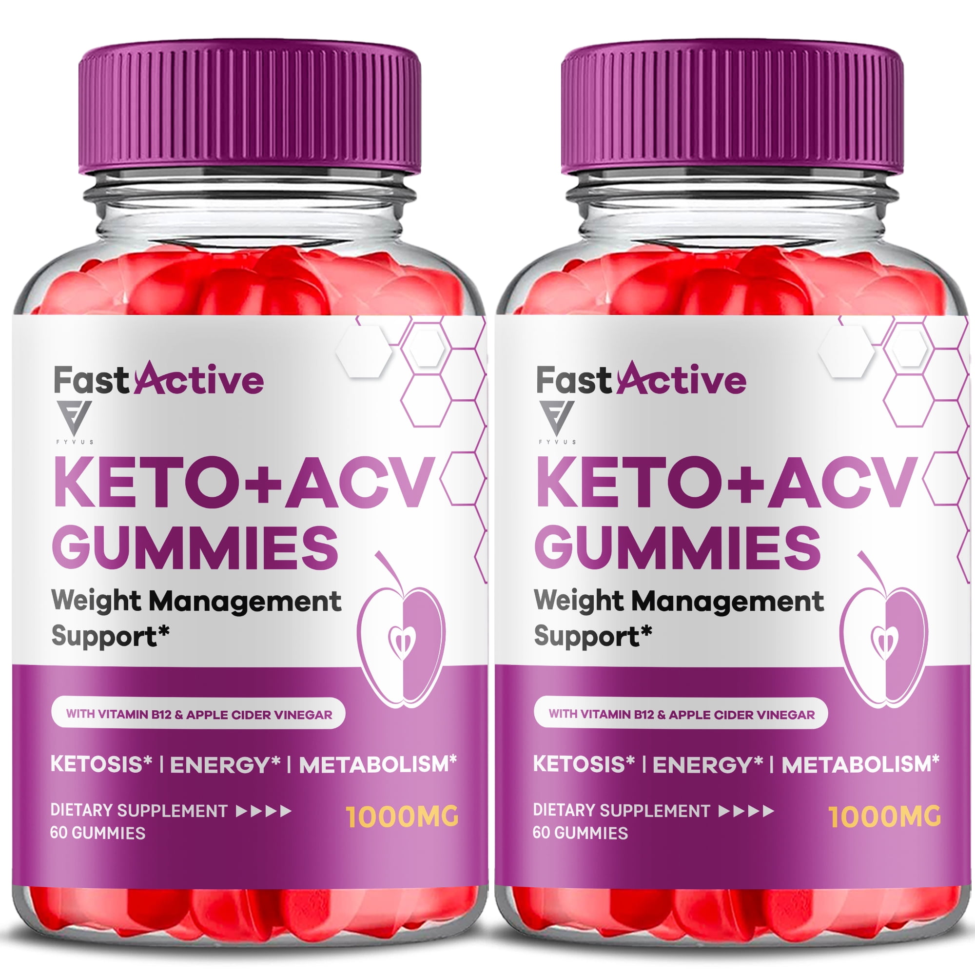 (2 Pack) Fast Active Keto ACV Gummies FastActive Supplement, Fast Activ ...