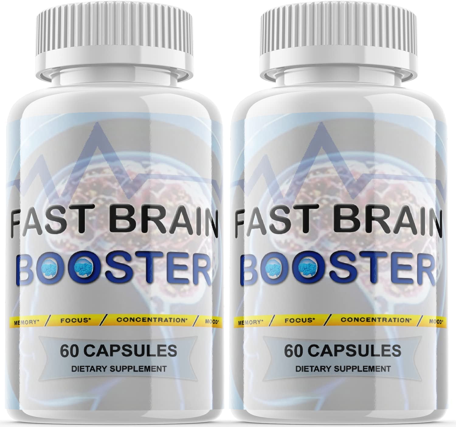 (2 Pack) Fast Brain Booster - Dietary Supplement for Focus, Memory ...