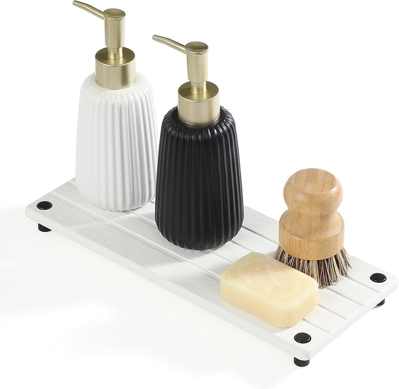 2 Pack Fast Drying Water Absorbing Diatomite Stone Mat Tray for Kitchen ...