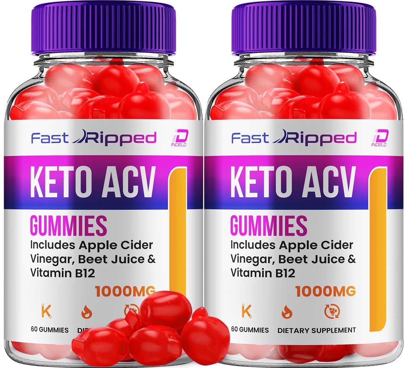 (2 Pack) Fast Ripped Gummies - Fast Ripped Apple Cider Vinegar Gummy ...