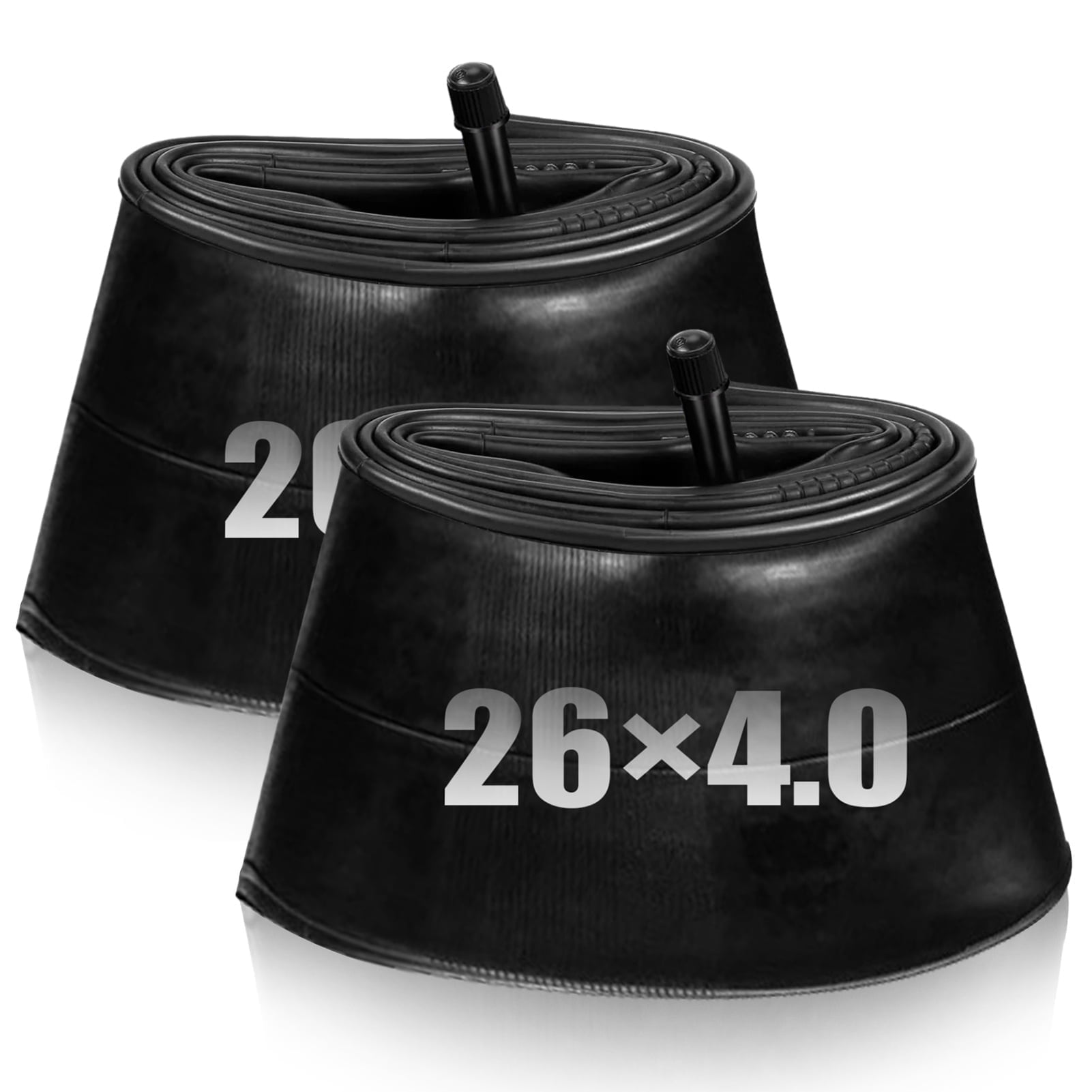 dykaae 2 Pack 26x4.0 Fat Tire Bike Inner Tube, Butyl Rubber, 40mm ...