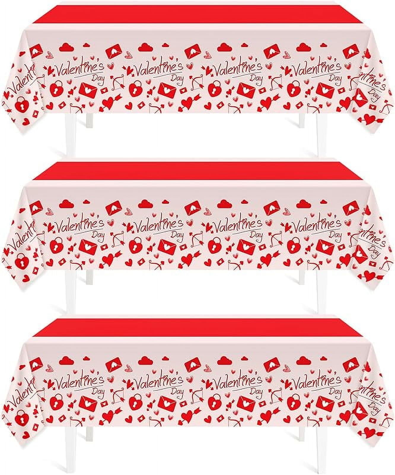 2 Pack Father's Day Tablecloth, 54" x 108" Plastic Disposable Table ...