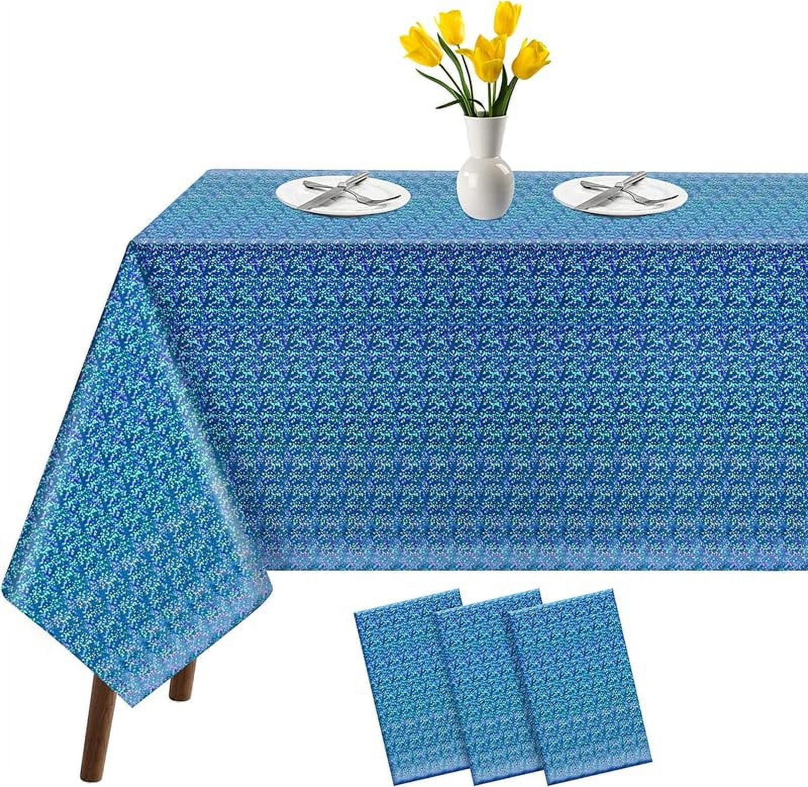 2 Pack Father's Day Tablecloth, 54" x 108" Plastic Disposable Table ...
