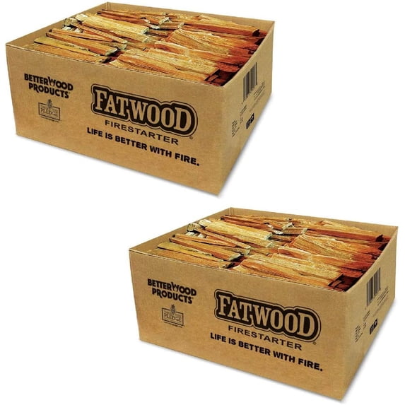2 Pack Fatwood Fire Starter Sticks, Fireplace & Camping, 35 Lbs ...