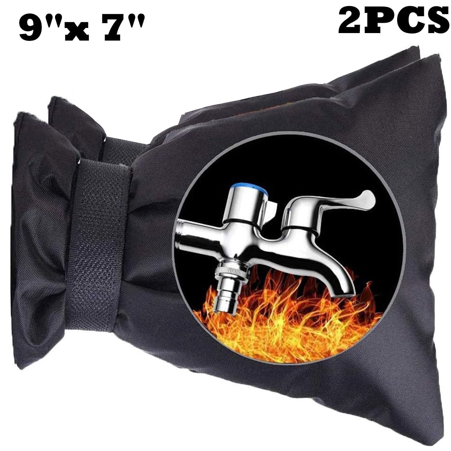 Peduu, 2 Pack Outdoor Faucet Covers, 9"x 7", Freeze Protection ...