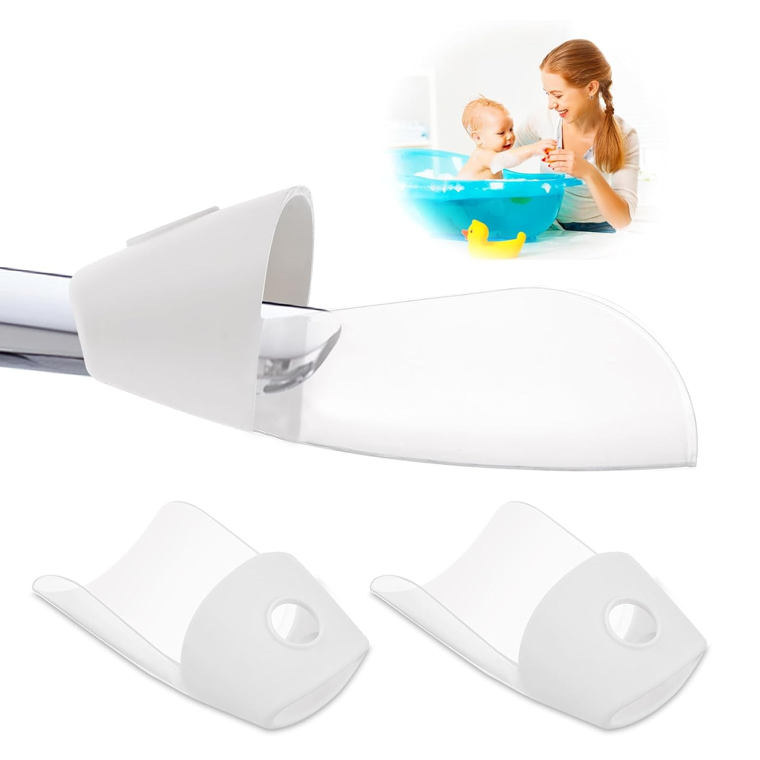 2 Pack Faucet Extender for Toddlers Bath Helper Universal Handle ...