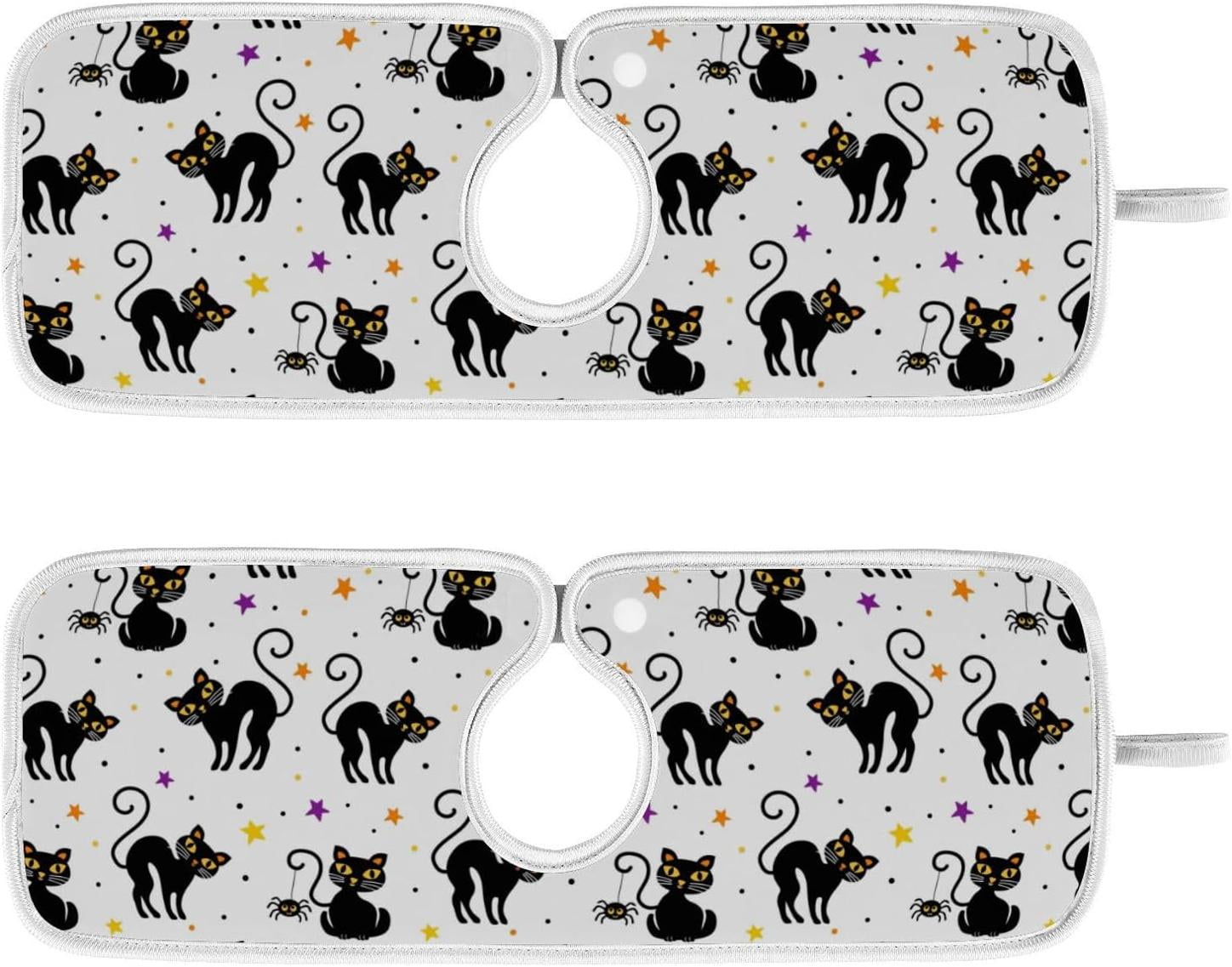 2 Pack Faucet Mat Splash Guard for Kitchen Sink,Halloween Cute Cats and ...