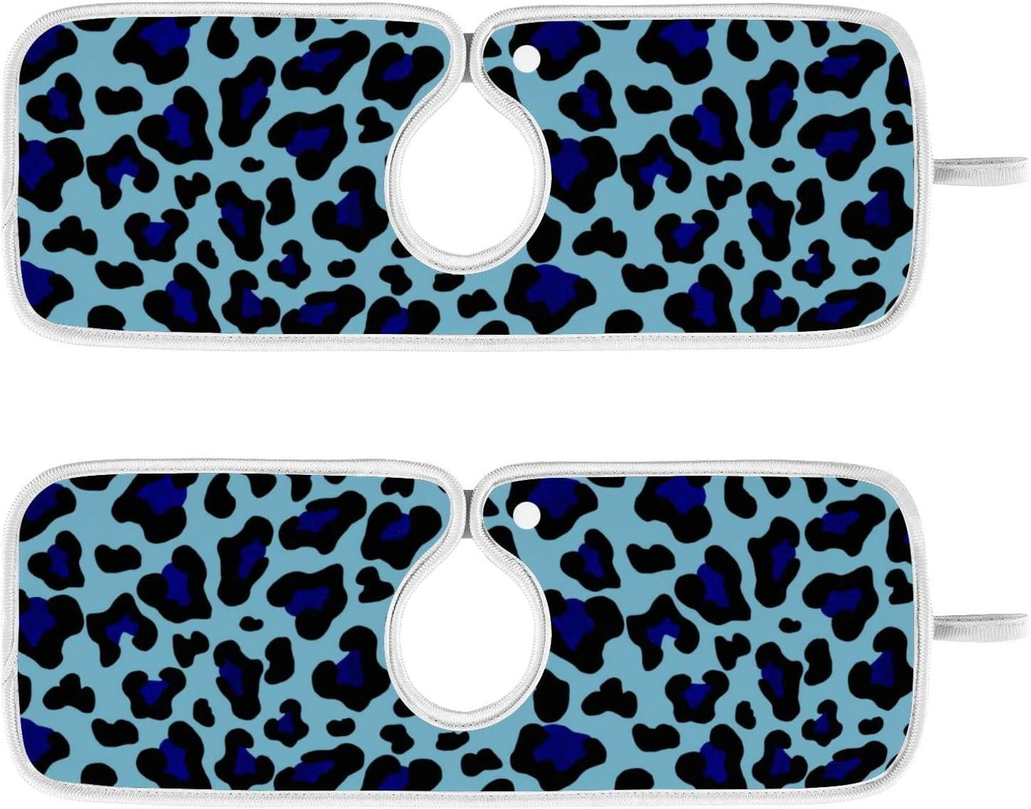 2 Pack Faucet Mat Splash Guard for Kitchen Sink,Leopard Gradient ...