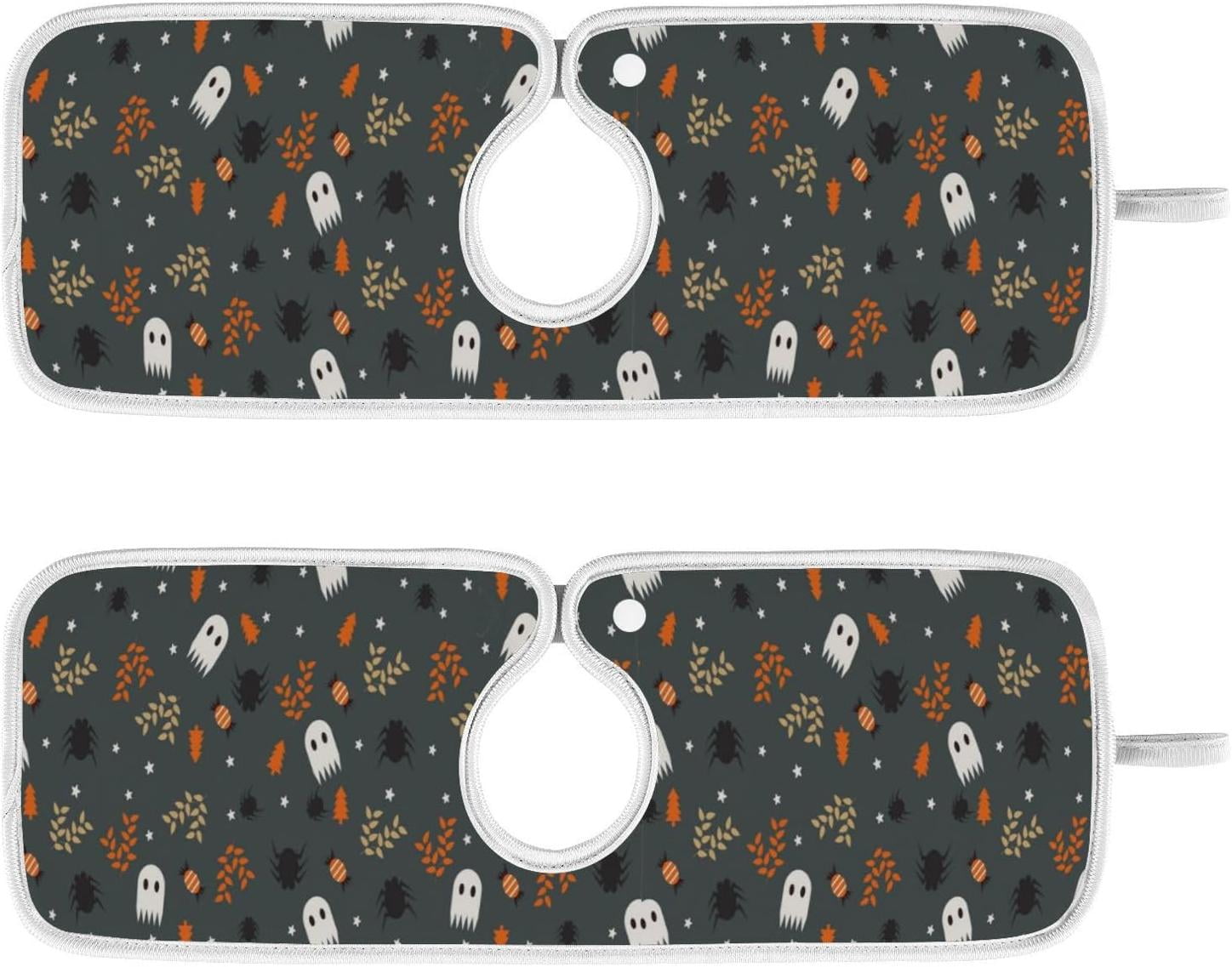 2 Pack Faucet Mat Splash Guard for Kitchen Sink, Scary Halloween Cute ...