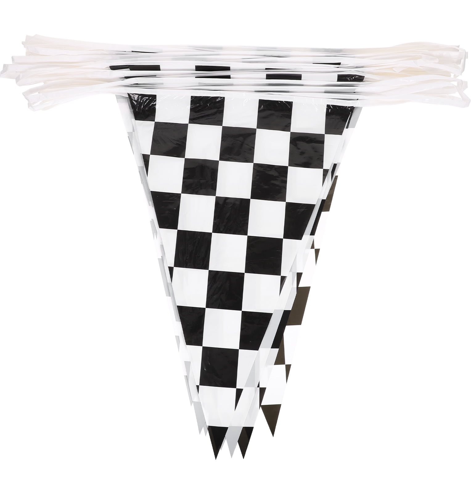 2 Pack Favors Black and White Checkered Pennant Racing Party Supplies ...