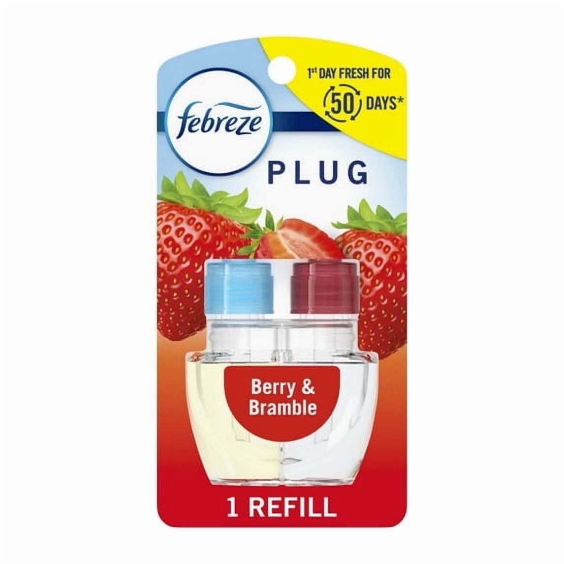 (2 Pack) Febreze Plug Refill Odor-Fighting Air Freshener Berry & Bramble Scent, 1 Count, 0.87 fl ...