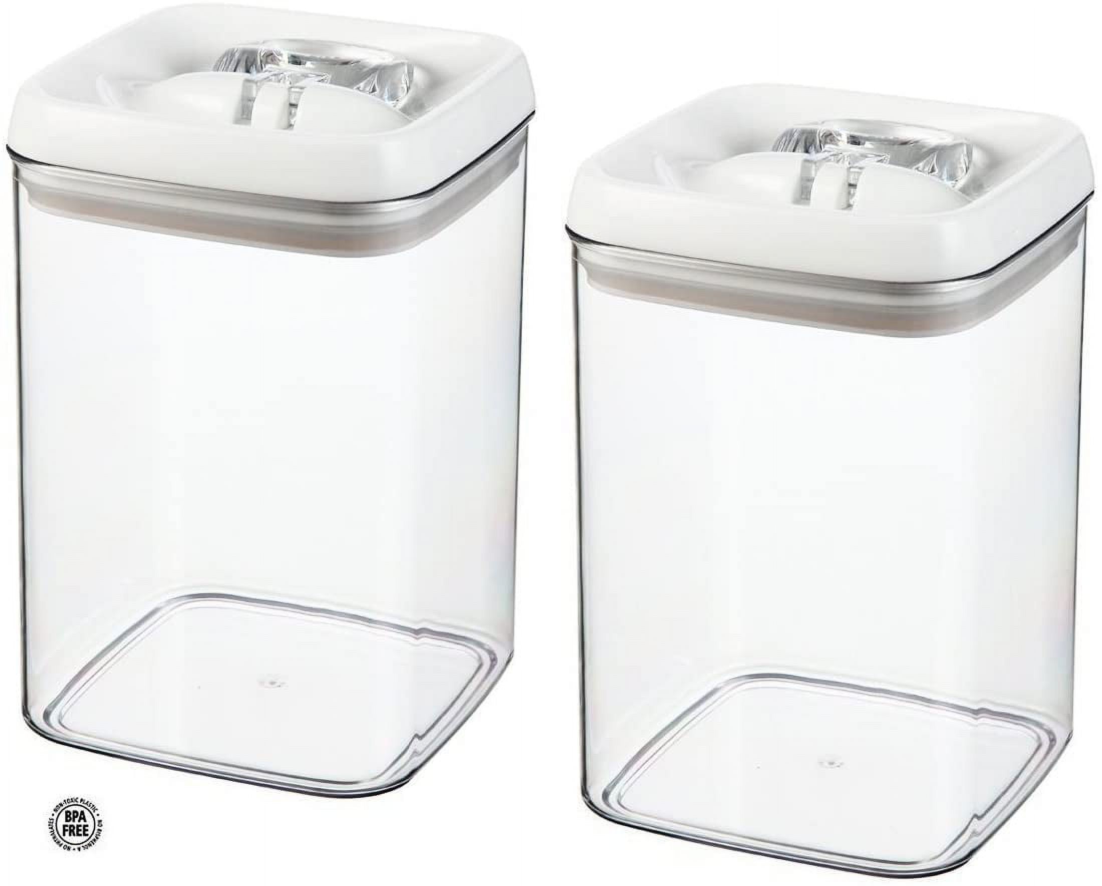 (2 Pack) Felli Flip Tite Acrylic Food Storage Rectangular Canister, 115 ...