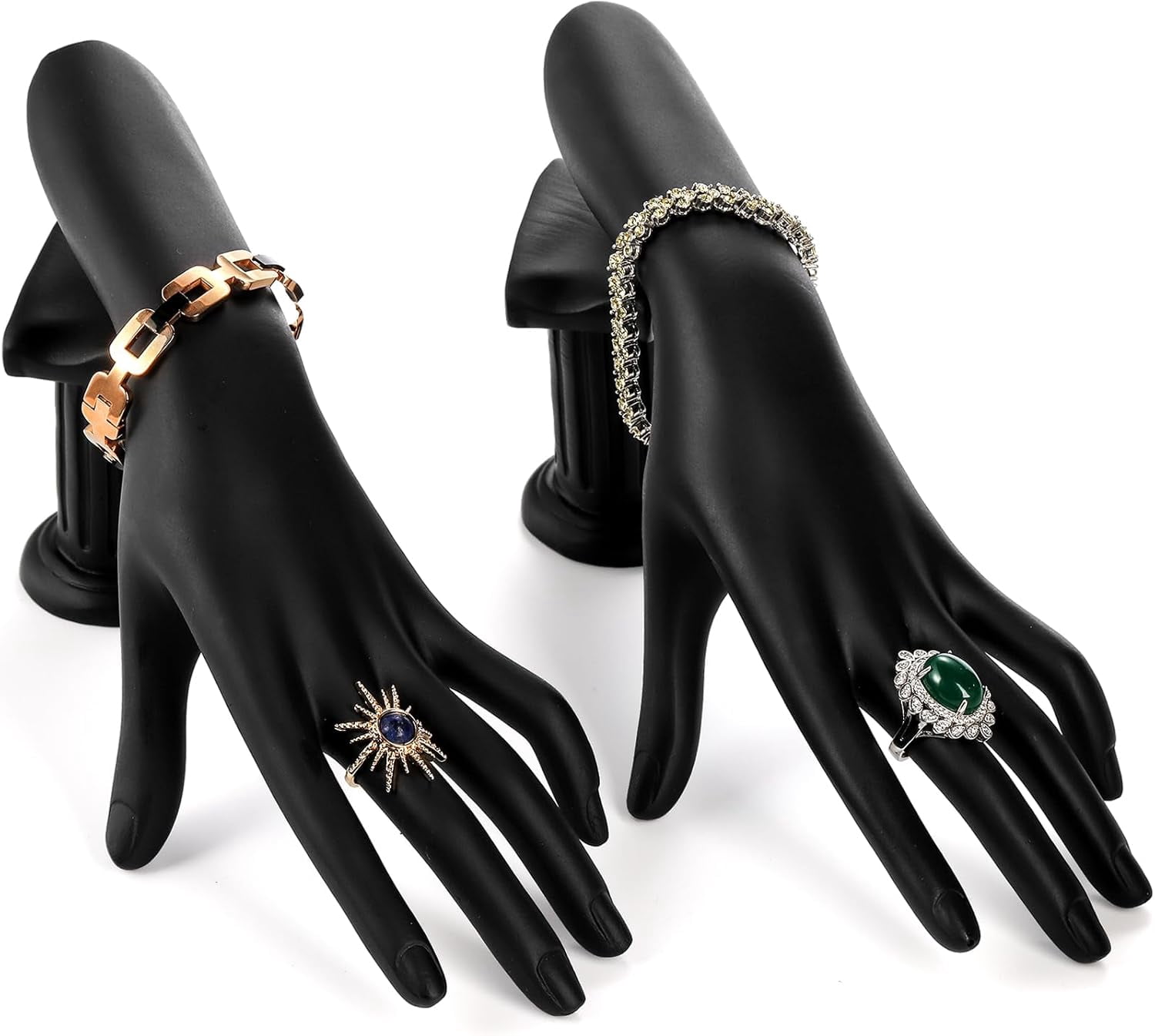 2 Pack Female Mannequin Hand, Resin Hand Ring Display Stand Jewelry ...