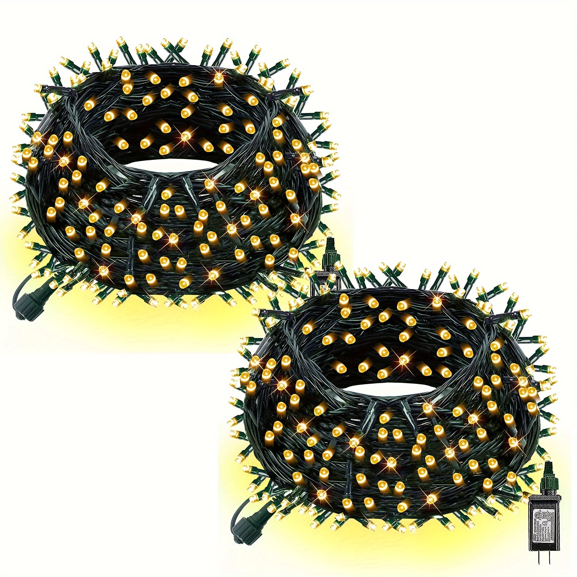 2-Pack Festive 400 LED Multi-Color Christmas String Lights, 132FT ...