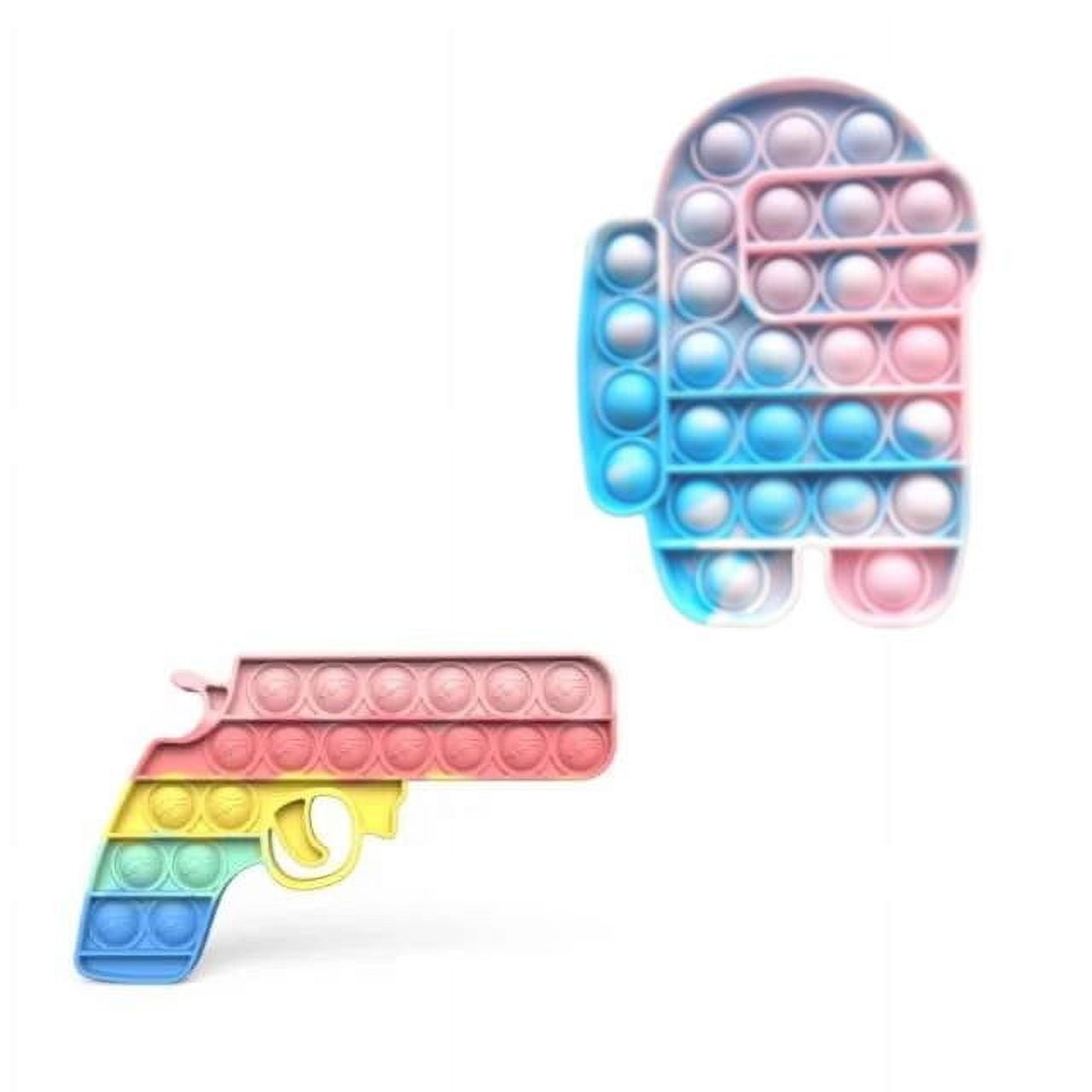 2 Pack Fidget Toys with Popping Sounds Gifts for Girls, Rainbow Unicorn ...