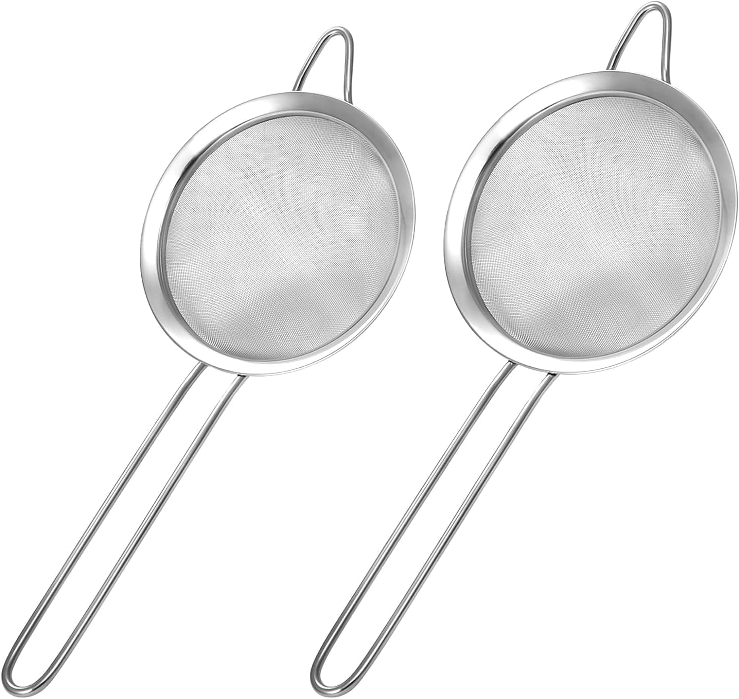 hautllaif 2 Pack Fine Mesh Strainer Small Stainless Steel Sieves with ...