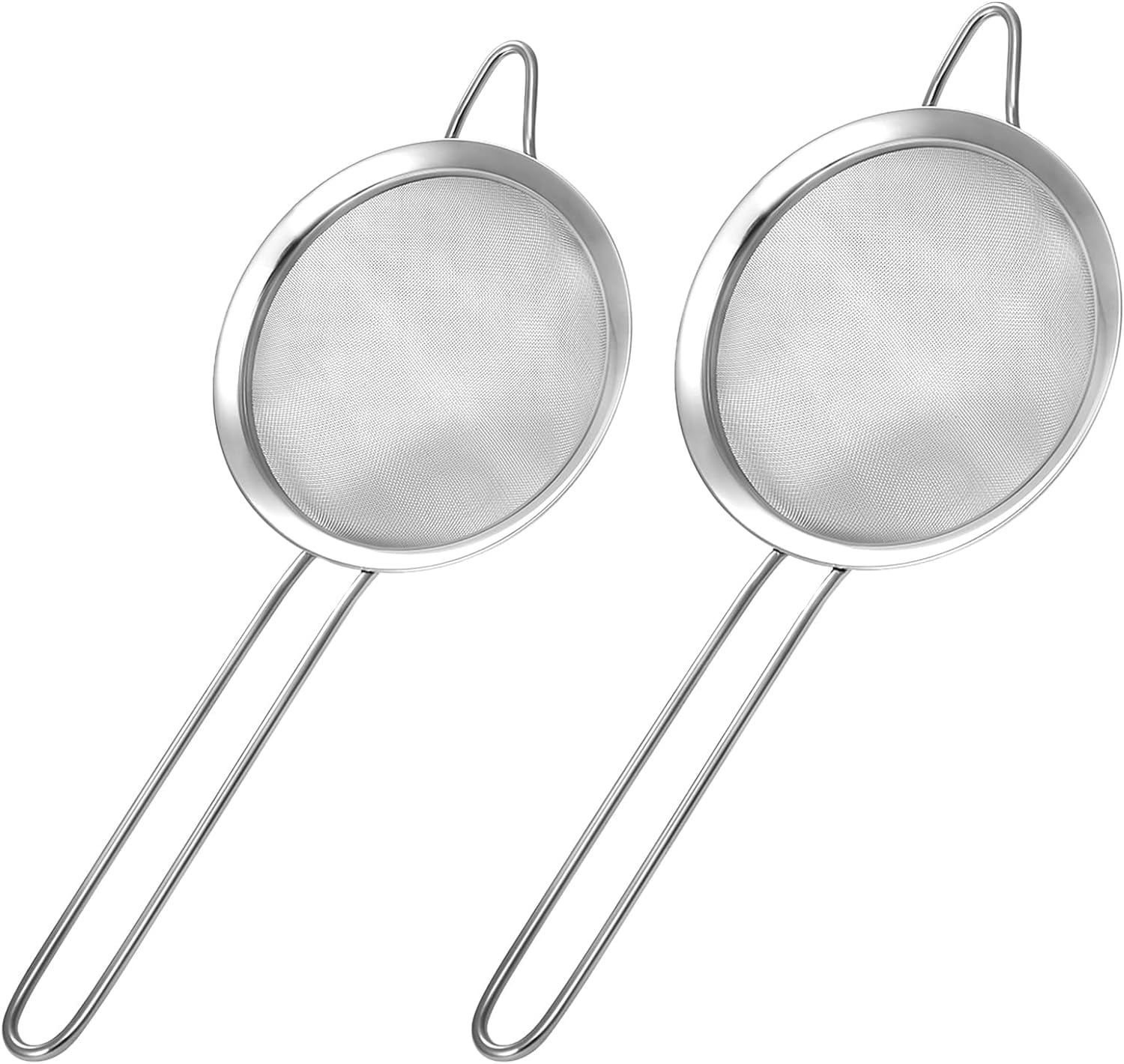 2 Pack Fine Mesh Strainer, Small Stainless Steel Sieves with Handles ...