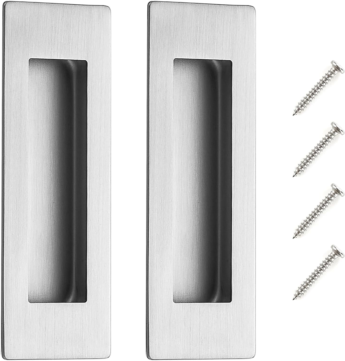 2 Pack Finger Pulls Sliding Door Flush Pulls Rectangle Recessed Flush ...