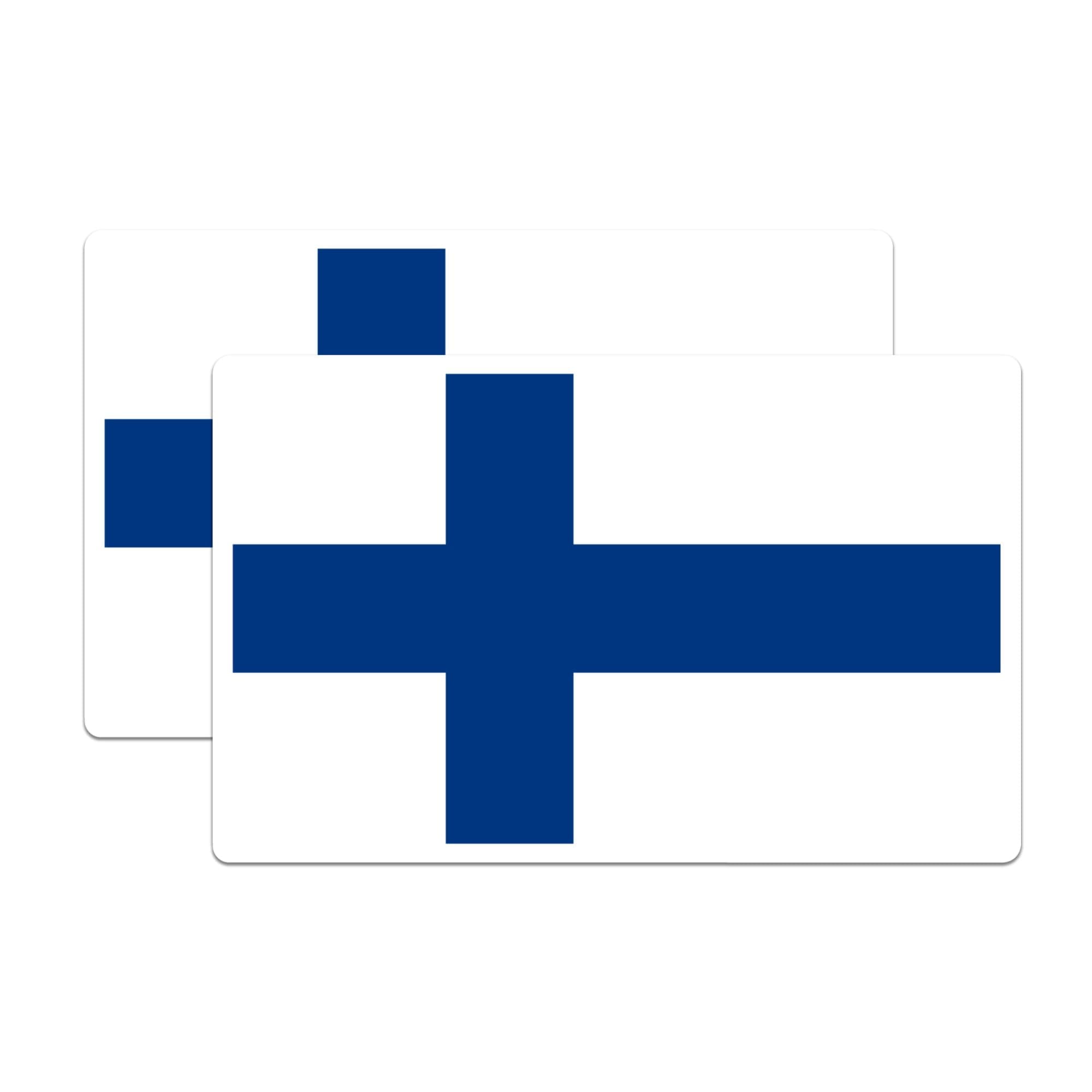 (2 Pack) Finland World Flag Stickers - Finnish Pride - 5 Inches On ...