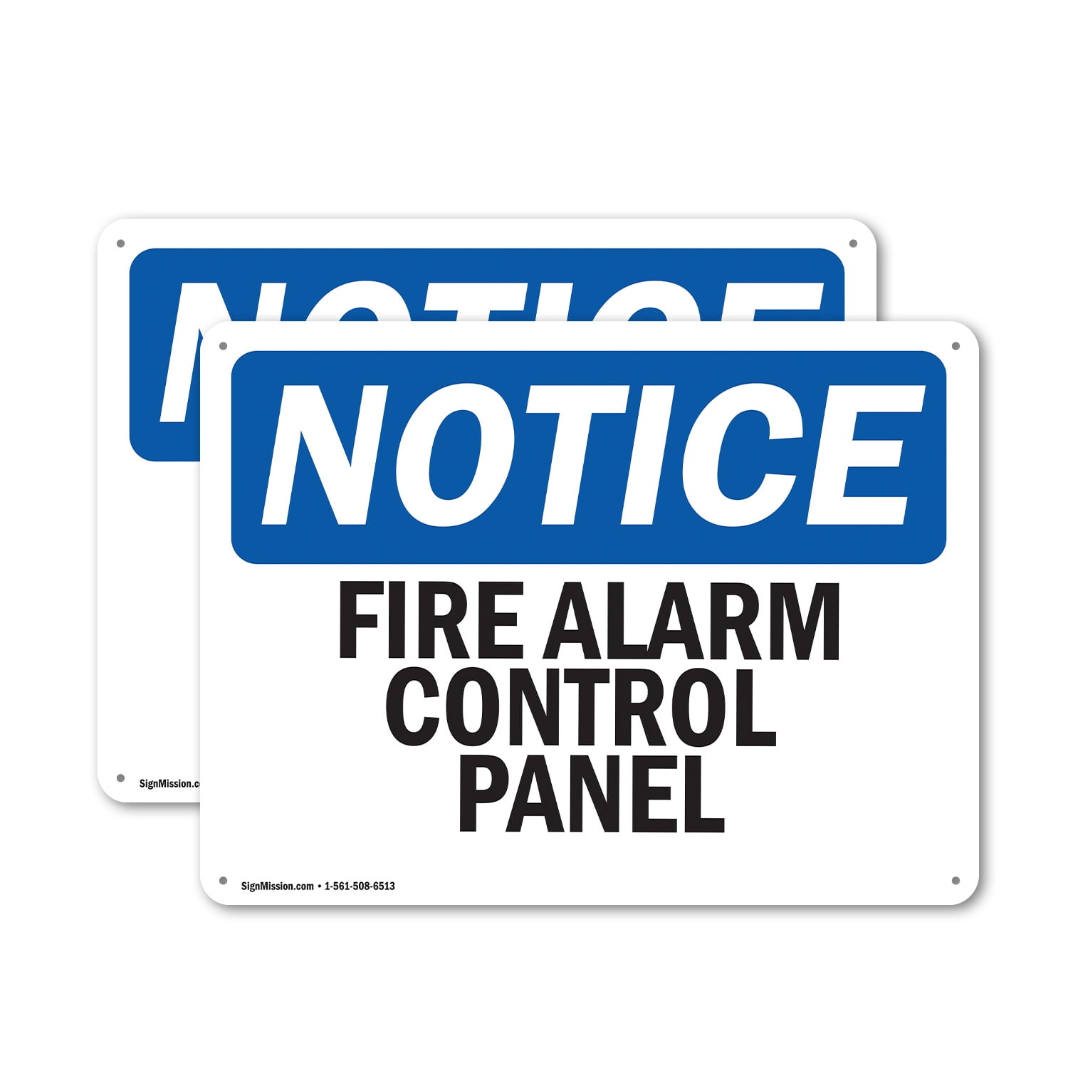 (2 Pack) Fire Alarm Control Panel OSHA Notice Sign 24 Inch X 18 Inch ...