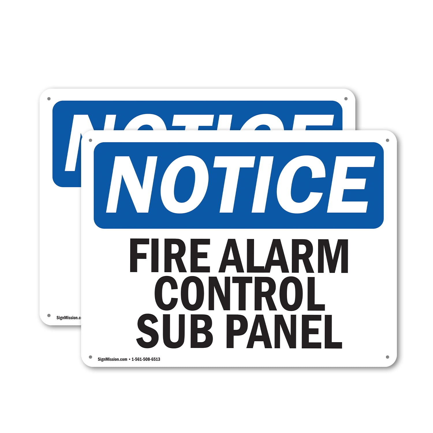 (2 Pack) Fire Alarm Control Sub Panel OSHA Notice Sign 14 Inch X 10 ...