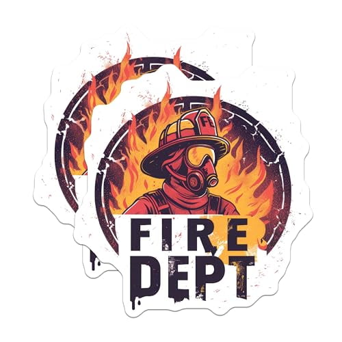 (2 Pack) Fire Dept Magnets - Cool Firefighter Gear - Heroic Fireman ...