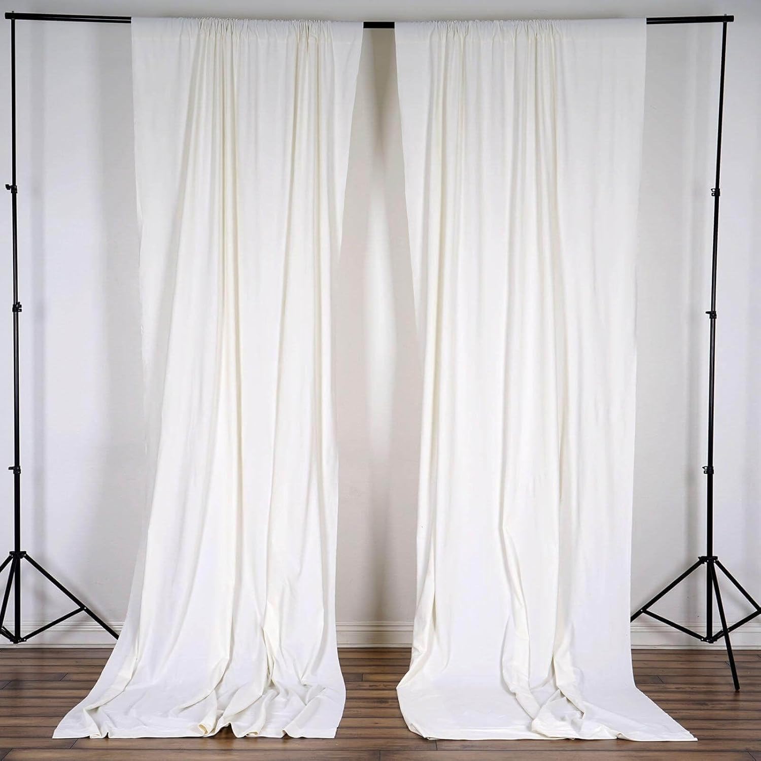 2 Pack | Fire Retardant Polyester Curtain Panel Backdrops Wrinkle with ...