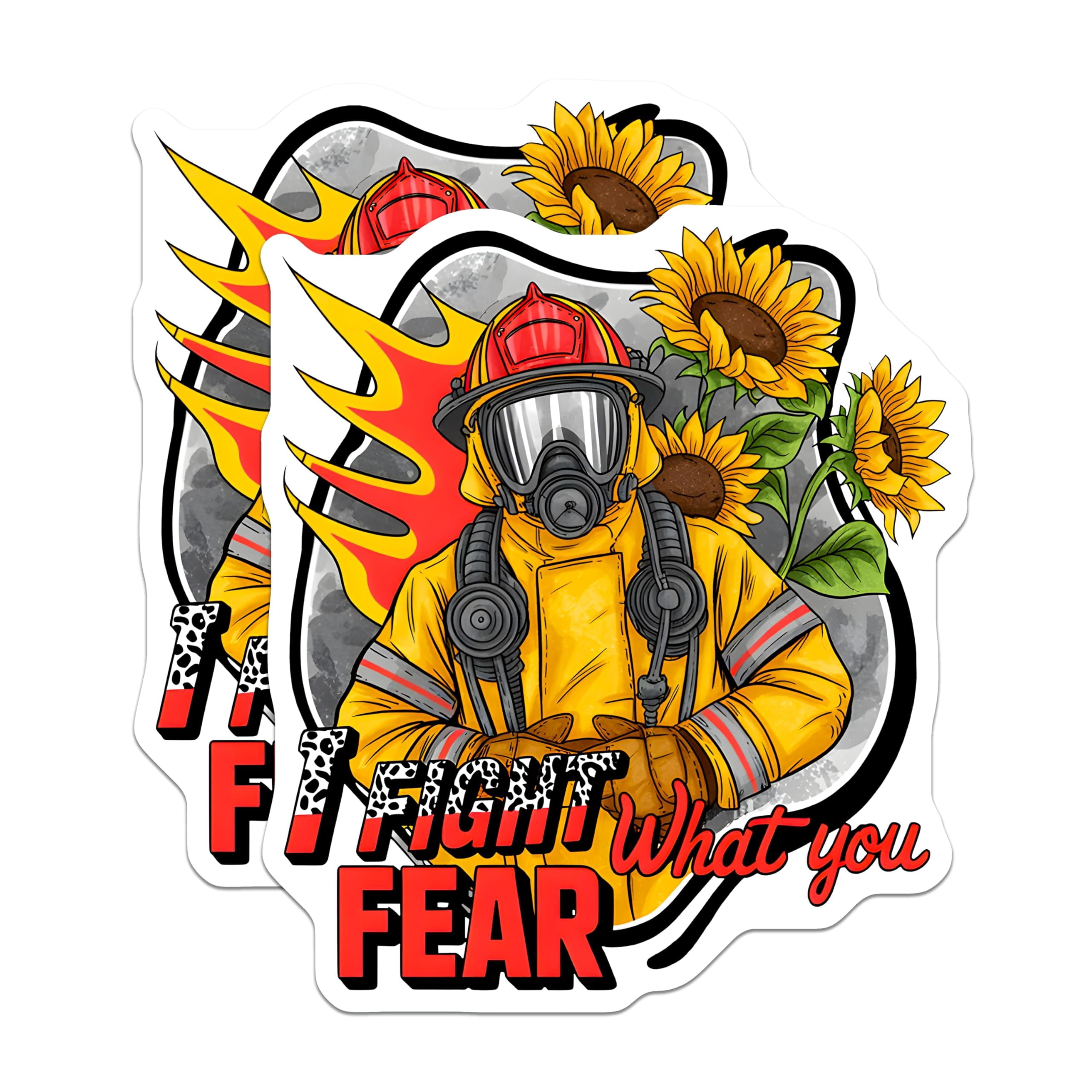 (2 Pack) Firefighter Stickers - First Responder Hero Decal - Fight Your ...