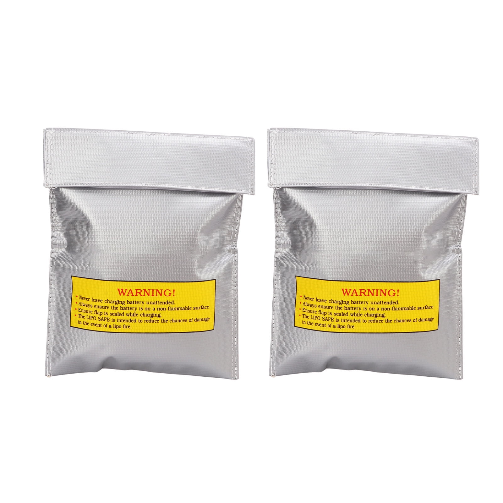 2-Pack Fireproof PVC Fiber Lithium Battery Safety Bag for Explosion ...