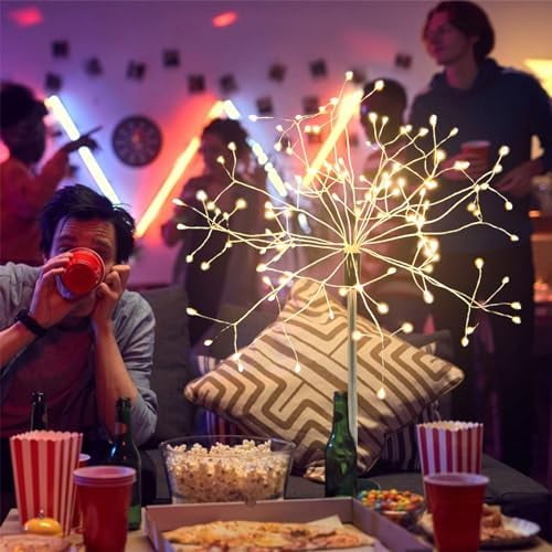 2 Pack Firework Centerpiece Lights, Firework Lights 120 LED Starburst ...