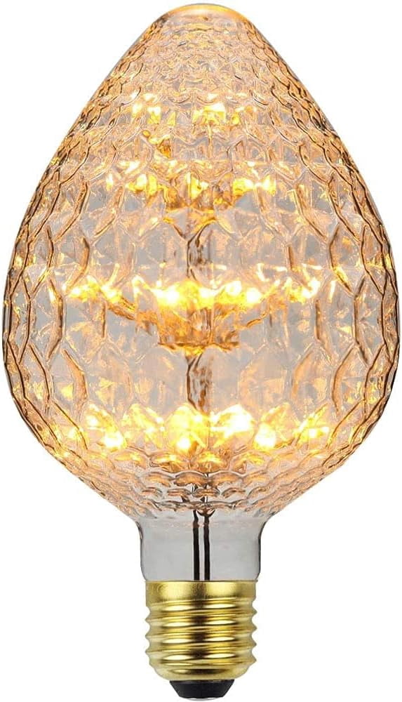 2 Pack Firework Light Bulb, 3W Retro Starry Light Bulb E27 Base Vintage ...