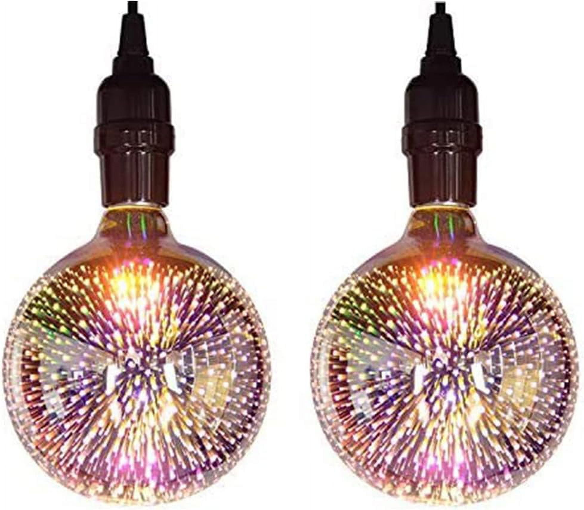 2 Pack Firework Light Bulb, E27 AC 85-220V 4W LED Light Bulbs Edison ...